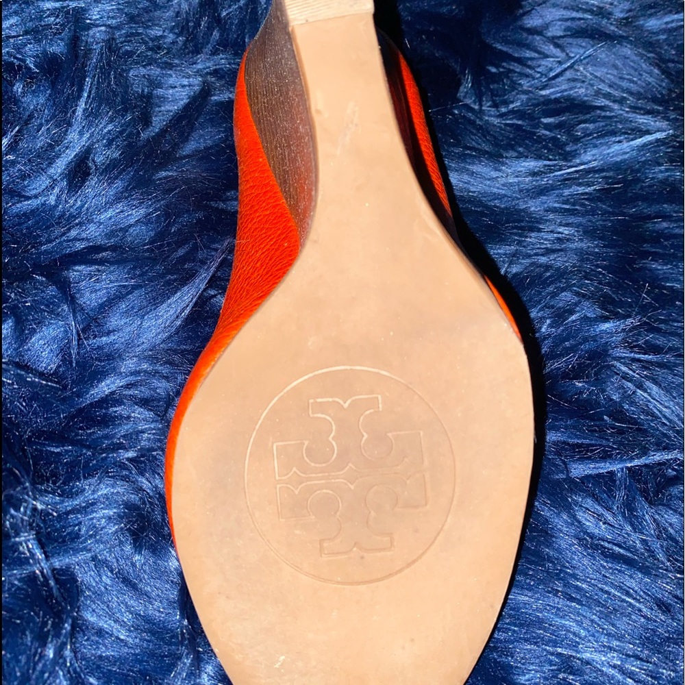 Tory Burch Beautiful Flame Red. Selma Open Toes 7 - Gem